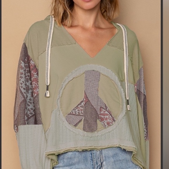 POL | Tops | Left 125 Pol Peace Hooded Top | Poshmark